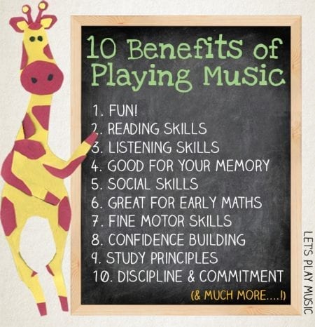 Ten Benefits Of Music Lessons - Let's Play Music